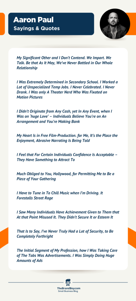 385+ Inspiring Aaron Paul Quotes and Sayings! (Images) - Thewordyboy