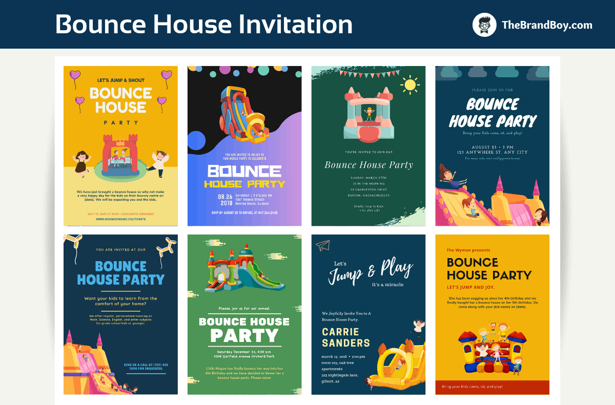10+ Bounce House Invitation Templates (Freemium)